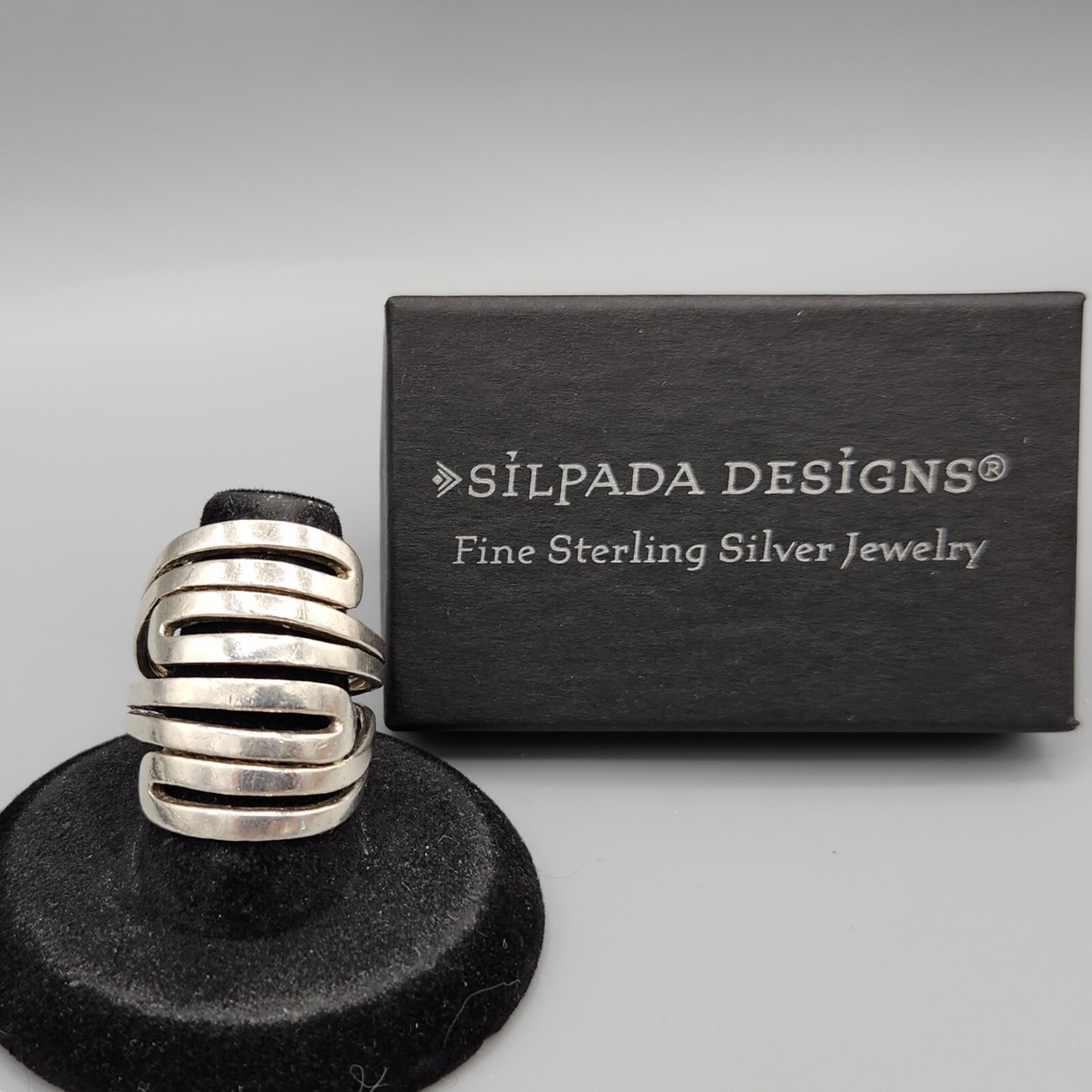 Retired Silpada Sterling Silver Large Maze Ring Size … - Gem