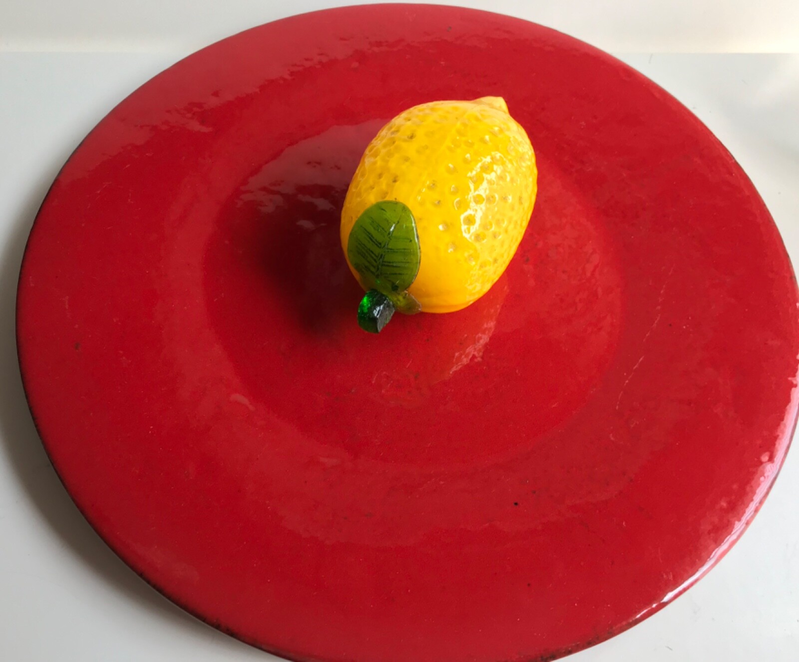 13" Umbriaverde Ceramiche made in Italy Red Dinner Plate Platter ...