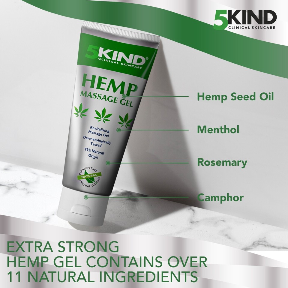 5kind Hemp Active Gel 100ml for Joint, Muscle and Back Pain Relief ...