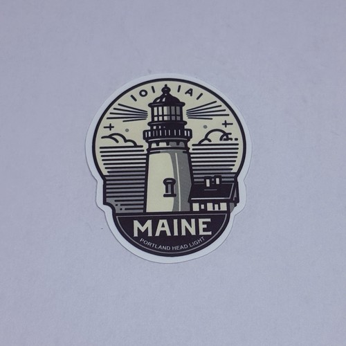 Maine State Sticker Portland Head Light House Vinyl USA Travel ...