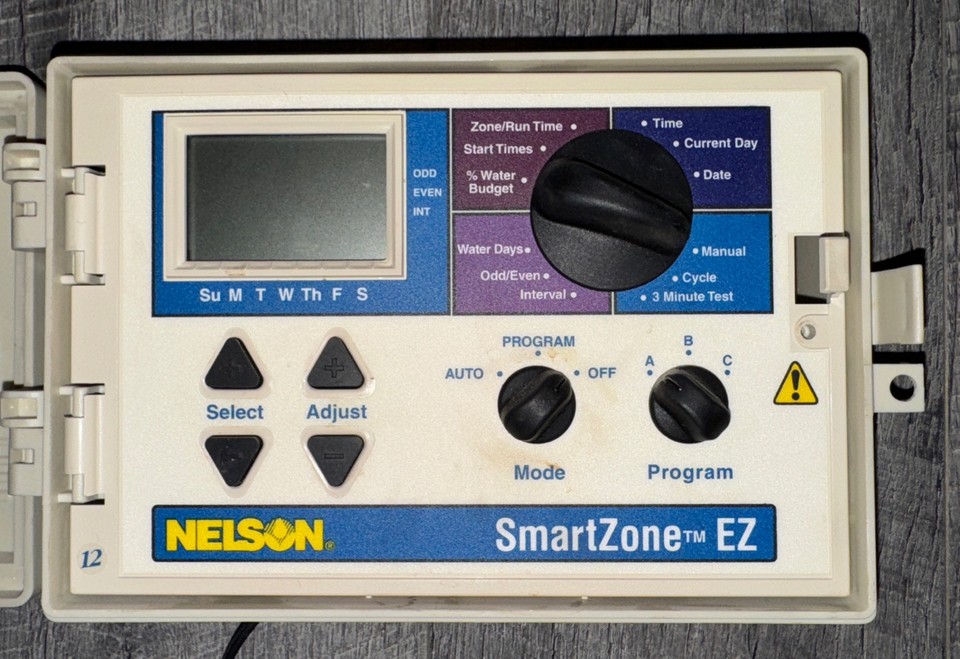 Nelson Smartzone EZ Programmable Irrigation Controller w/ Power Supply ...