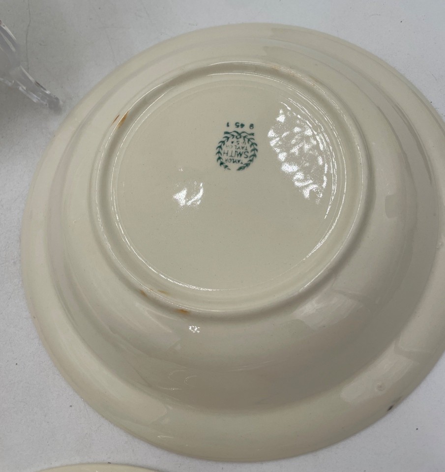 Vintage Edwin M. Knowles Semi-Vitreous Floral Dinnerware Set Of 3 | eBay