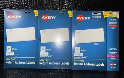 Avery Return Address Labels Laser/Inkjet 2/3 x 1 3/4 Inches White ...