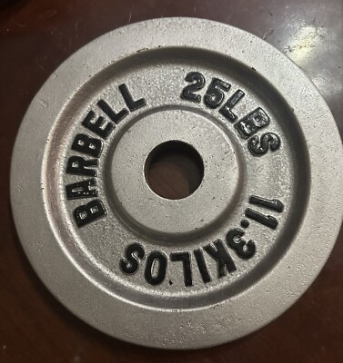 Vintage 25 lb weight plate 11.3kilos (QTY 1) Vintage Olympic Plate | eBay