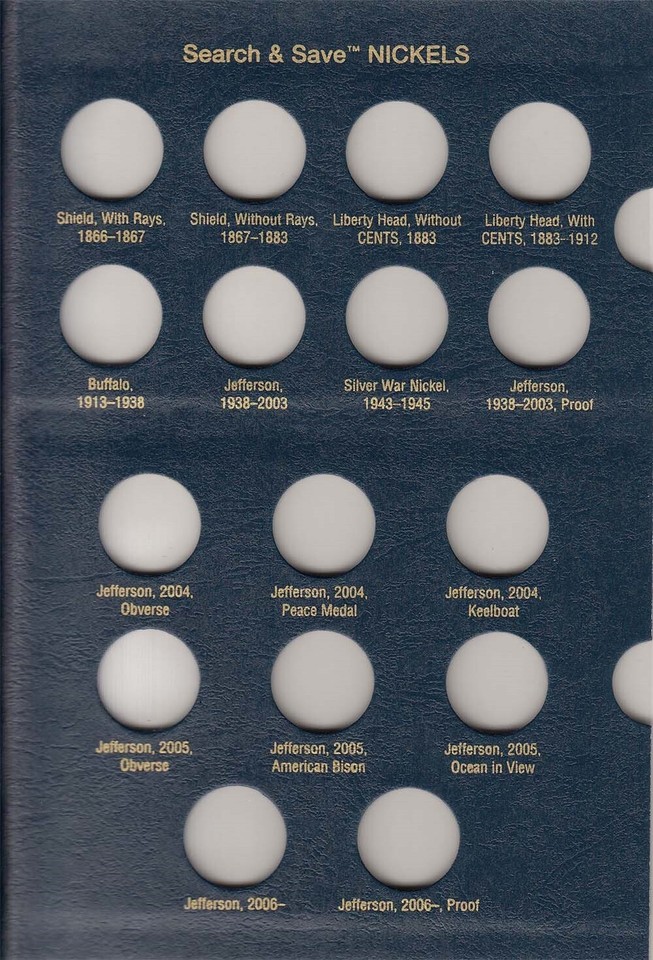 Whitman Nickels Album 150 Years of US Five Cent Coins 1866 - 2016 ...