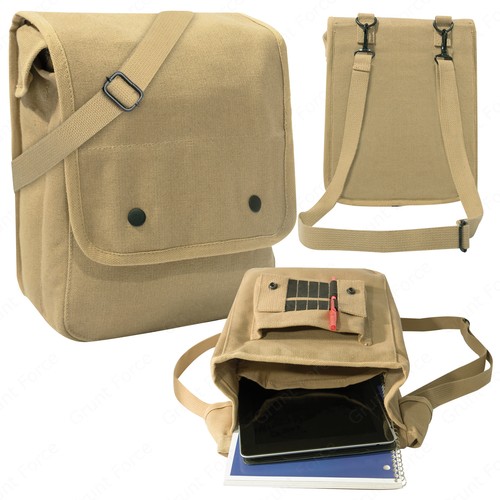 Rothco Canvas Map Case Shoulder Bag in Khaki - Messenger Travel Work ...