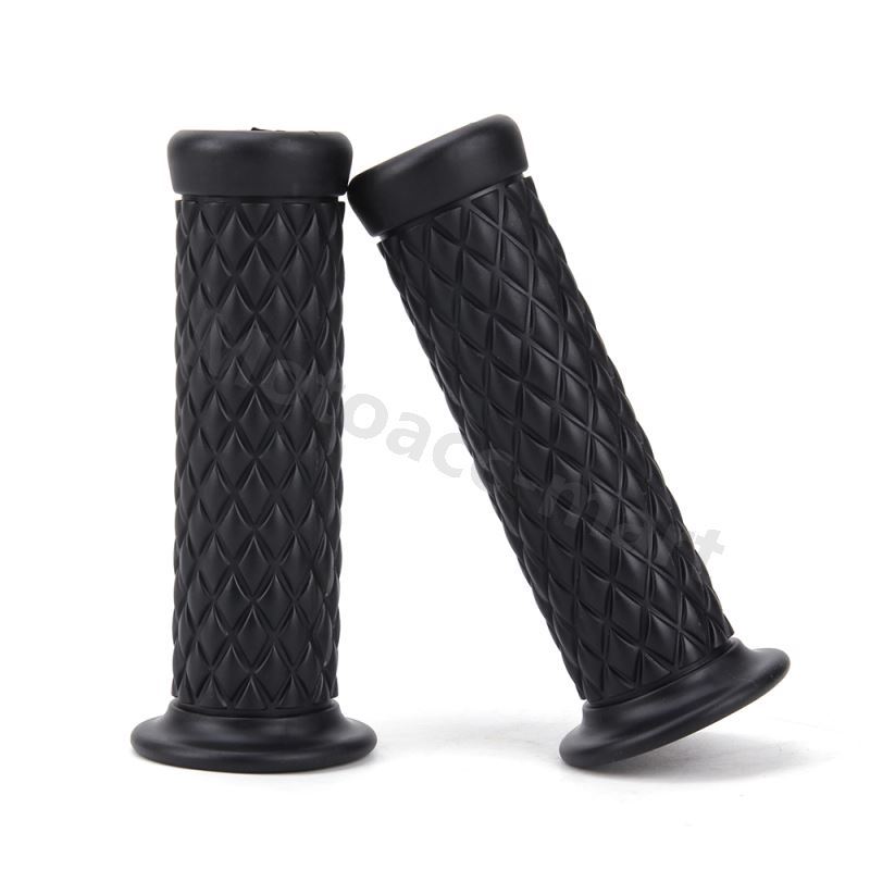 New 2pcs 7/8" 22mm Rubber Handlebar Hand Grip Bar End Motorcycle Bike ...