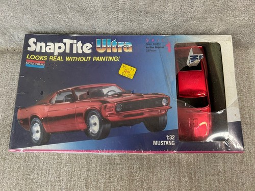 Monogram Mustang 1/32 Snap Tite Ultra Model Kit Metallic Plate Vintage ...