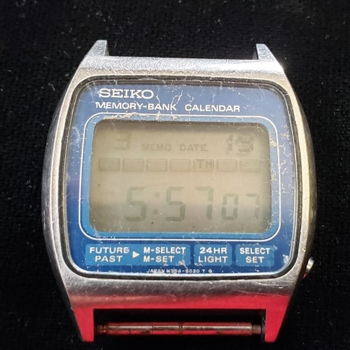 Vintage Mens digital Seiko Memory-Bank calendar watch, M254-5029 ...