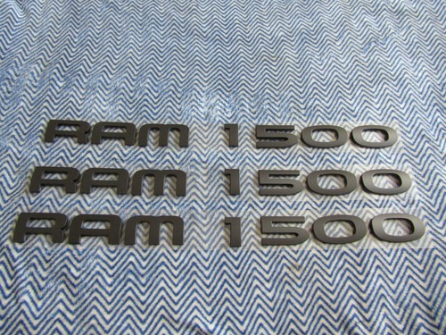 DODGE RAM 1500 DOOR OR TAILGATE LETTERING EMBLEMS IN BLACK 19" NEW 3PCS ...