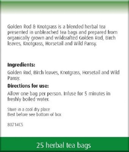 A. Vogel Golden Rod & Knotgrass Tea Bags (75) (3 x 25). BBE 08/2027 | eBay
