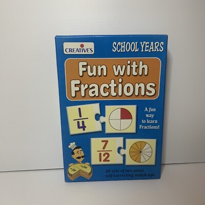 Learn FUN FRACTIONS Educational MATHS GAME TOY 28 pcs Puzzle ...