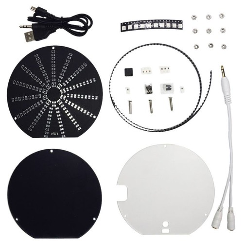 Music Spectrum LED Circular Visualizer Display Kit Electronic Learning ...