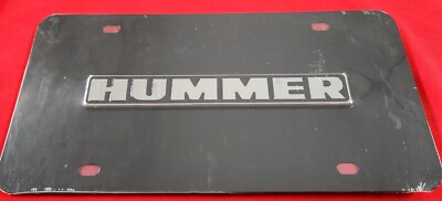 Hummer Black Stainless Steel with 3D Logo License Plate | Au-TOMOTIVE GOLD