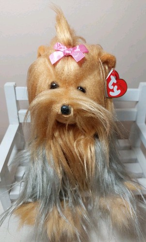 TY Classic MITSY The Brown & Grey Yorkie Dog New w/Tag Protector | eBay