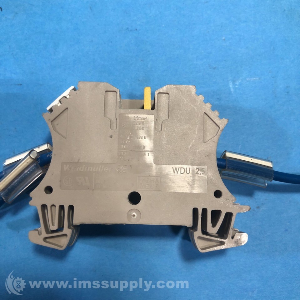 Weidmuller WDU-2.5 DIN Rail Mount Terminal Block, 2 Position 8563 | eBay