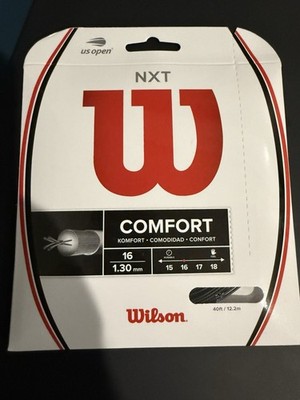 Wilson NXT 16 Gauge 1.30mm Tennis String - Comfort - Black Pack! | eBay