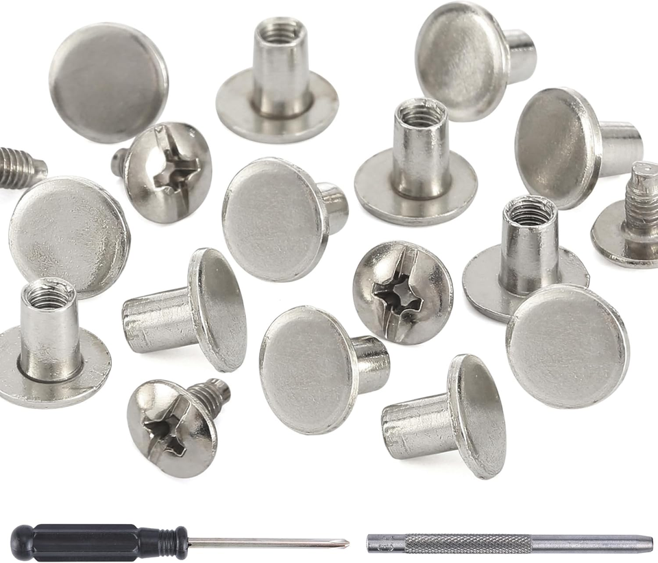 150 Sets 8MM Chicago Screws Leather Rivets for Fabric Chicago Binding ...