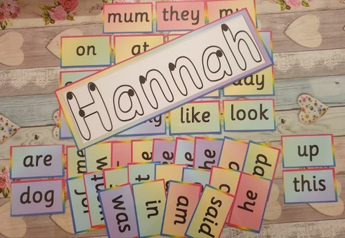 45 RECEPTION words set with WRITE YOUR NAME CARD - starting school ...