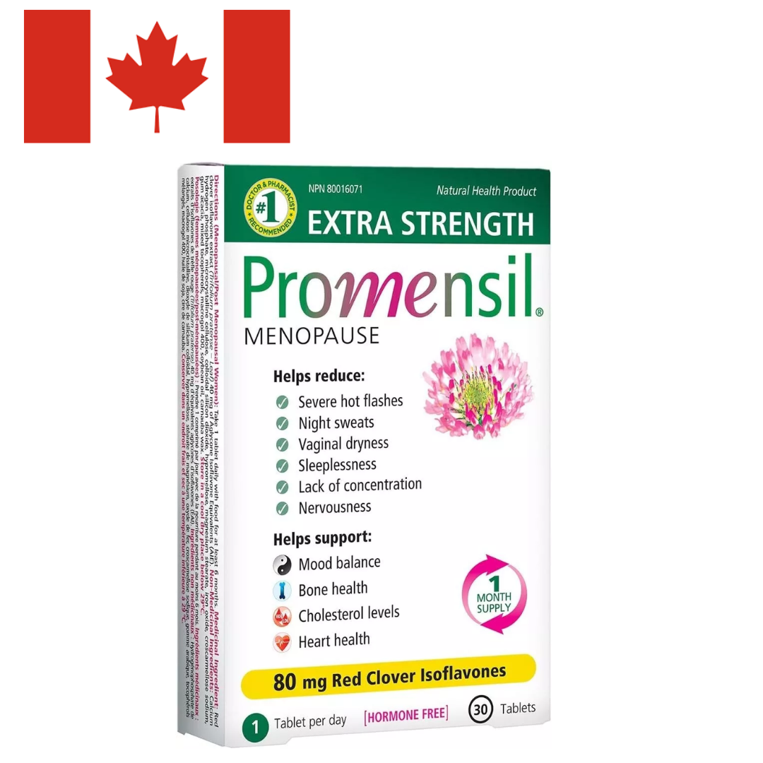 Promensil Extra Strength | Menopause Supplement with Red Clover 80mg ...