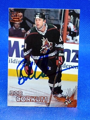 AUTOGRAPH AUTO Bob Corkum 1997-98 Pacific Crown Collection #226 | eBay