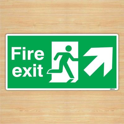 Feu Sortie Direction Signe Sécurité Sticker (30x15cm) Par stika.co | eBay