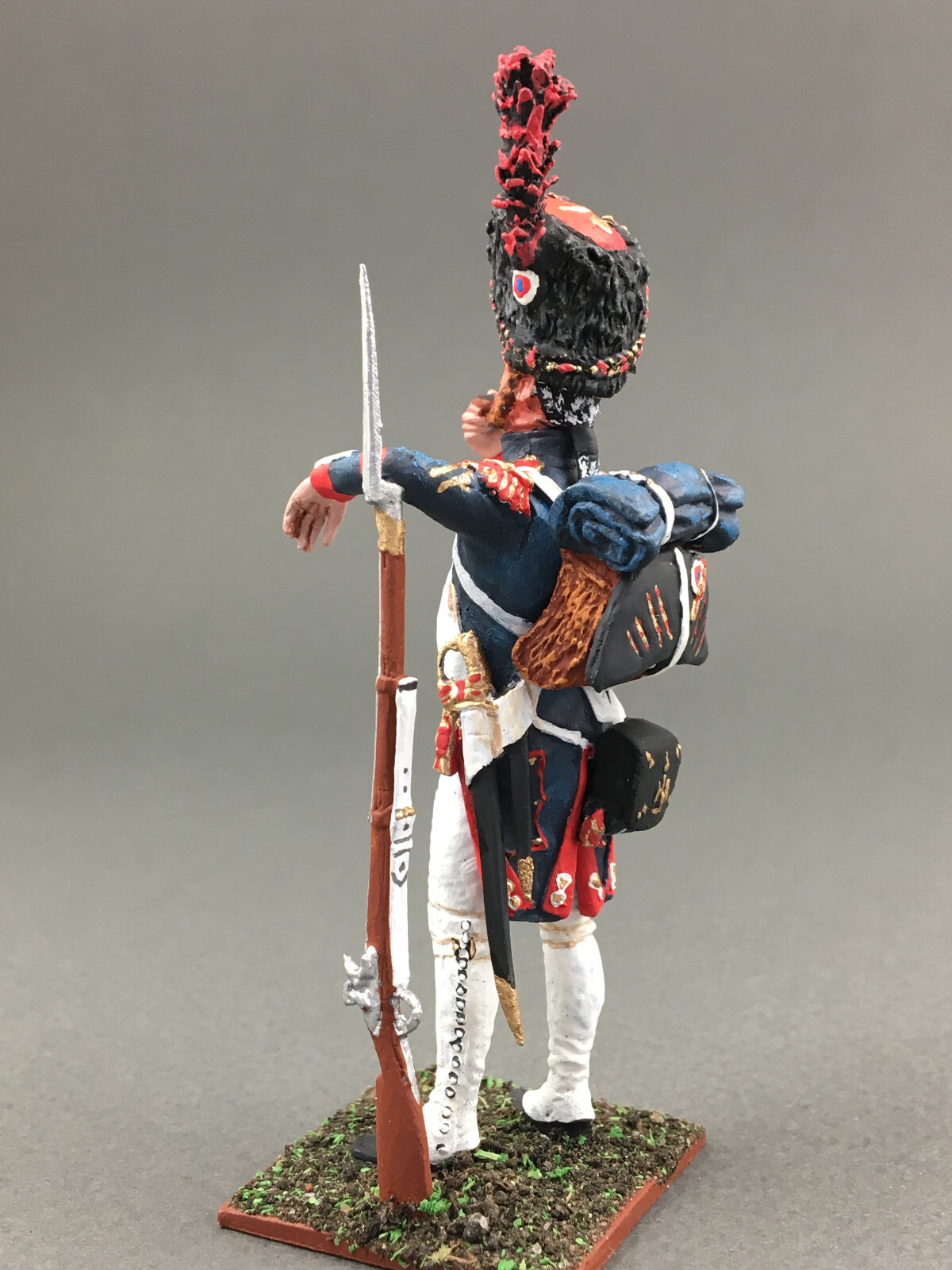 Painted French Grenadier figure 1/30, Napoleonic metal miniature VID ...