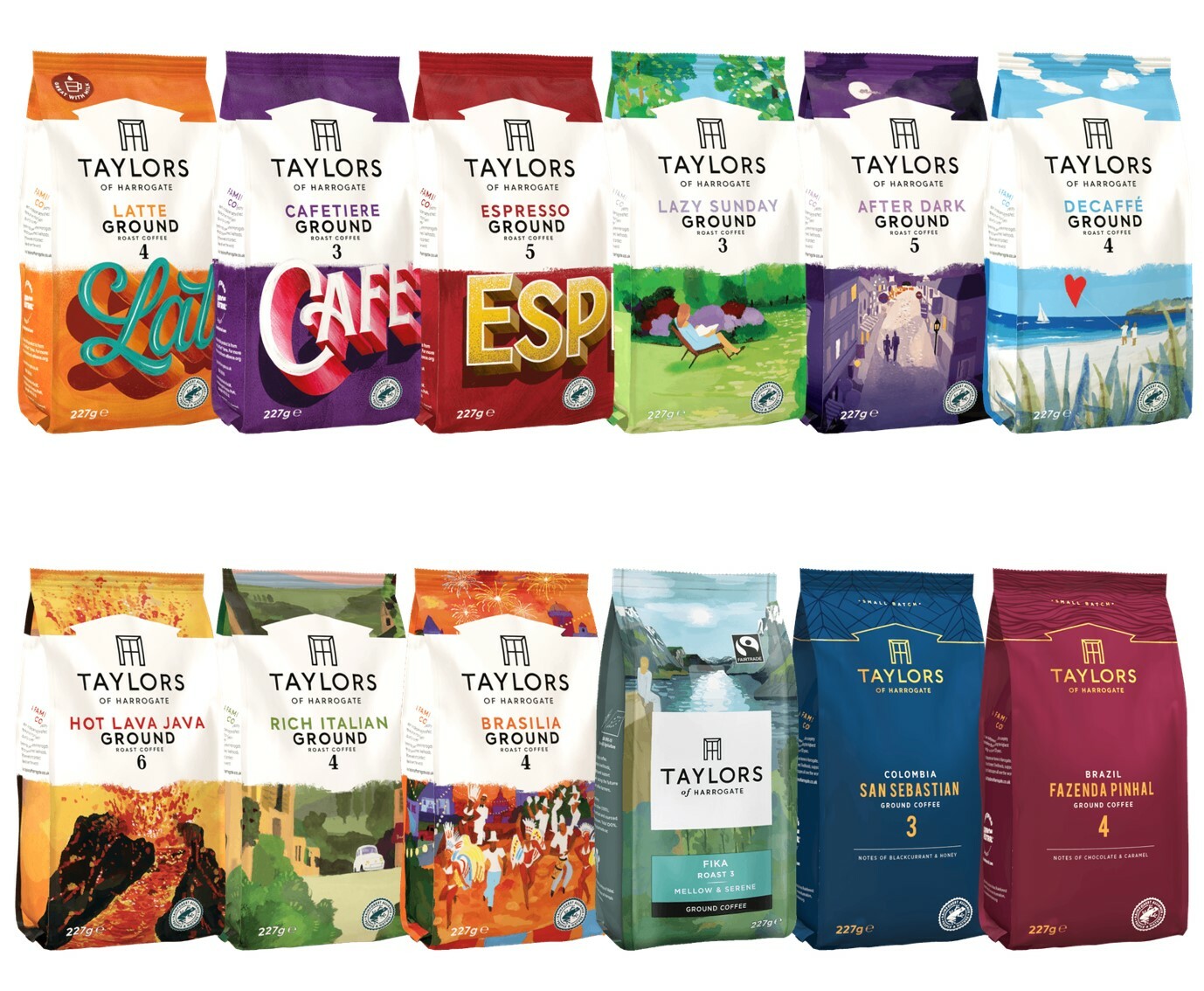 Taylors of Harrogate Ground Coffee 227g & 200g: Any 6 Packs | eBay