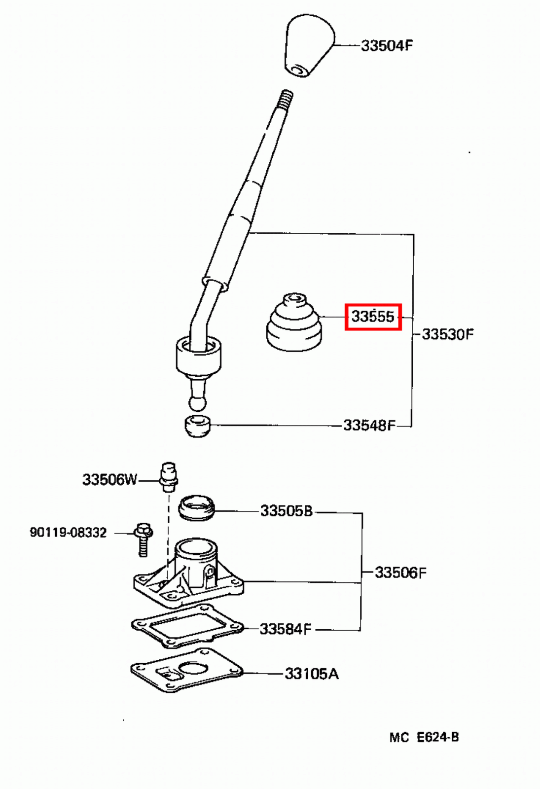 Genuine LandCruiser RJ77 RJ73 Manual MT Lower Gear Shift Lever Boot x2 ...