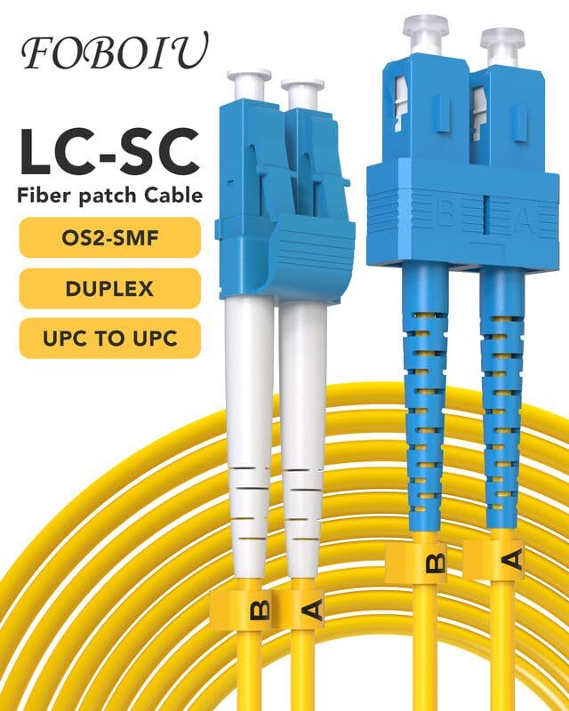 OS2 SC to LC Fiber Patch Cable 2m Single Mode Duplex LC to SC Fiber ...