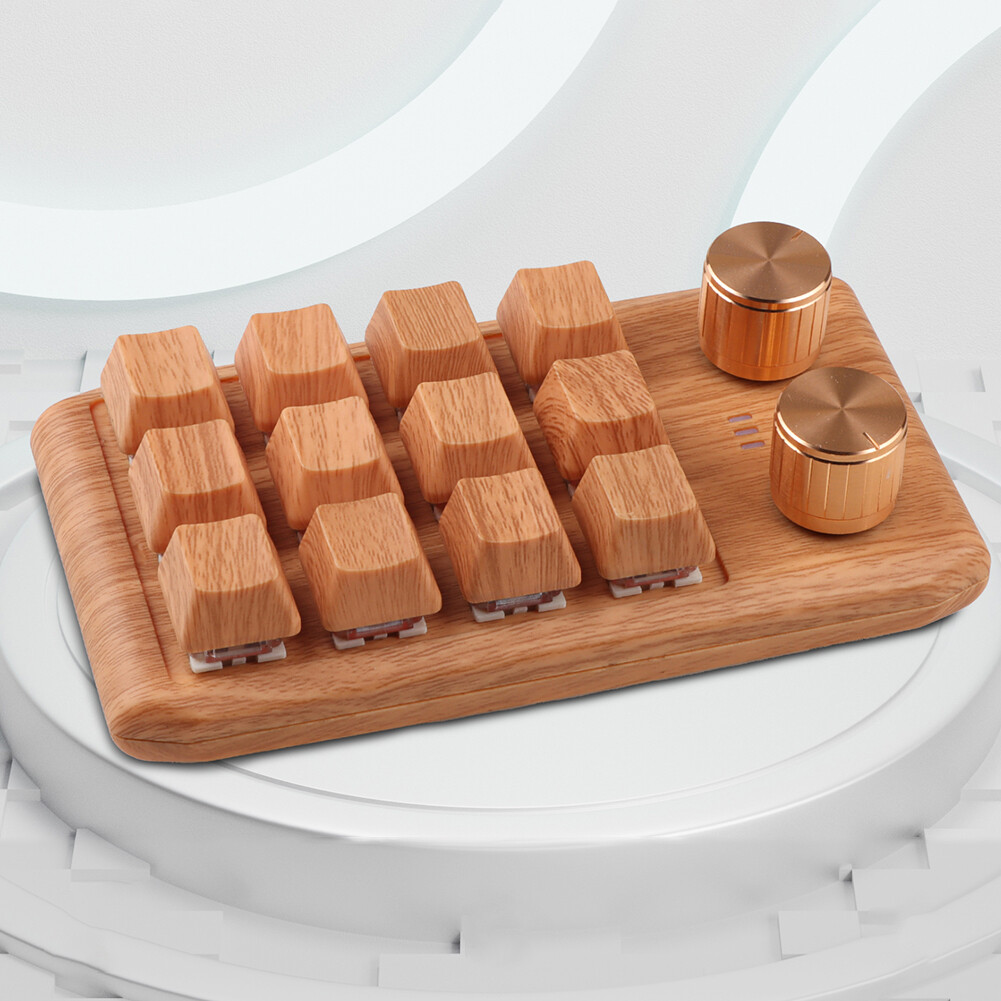 Macro Custom Keyboard RGB Hot-swap Keypad 2 Knob 12 Keys for PC(BT ...