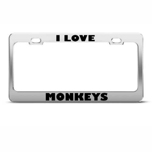 I LOVE MONKEYS MONKEY ANIMAL License Plate Frame Tag Holder | eBay