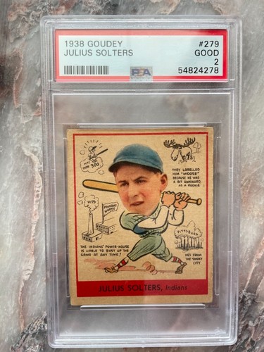 1938 Goudey Big League Chewing Gum #279 Moose Solters Julius PSA 2 ...