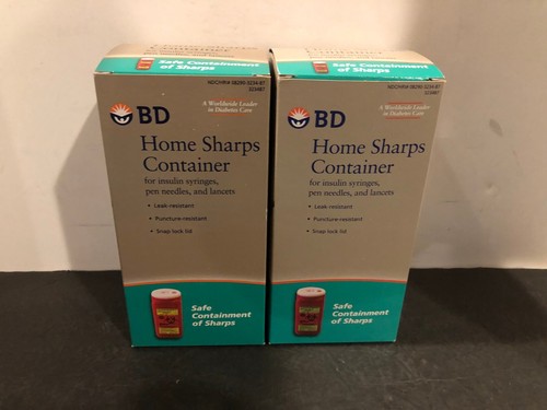BD Home Sharps Container For Medical Equipment Leak Resistant Snap Lock ...