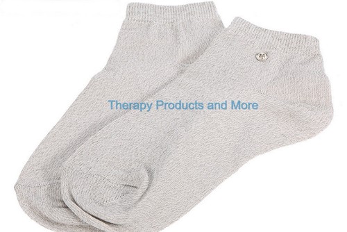 SILVER CONDUCTIVE ELECTRODE SOCKS FOR NEUROPATHY - TENS MASSAGE MACHINE ...