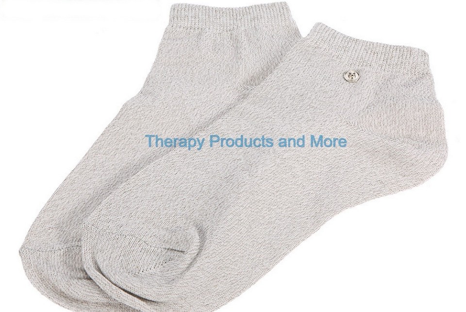 SILVER CONDUCTIVE ELECTRODE SOCKS FOR NEUROPATHY - TENS MASSAGE MACHINE ...