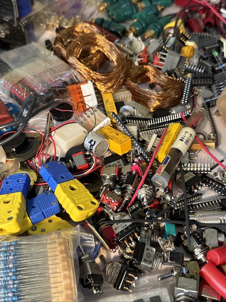 Big Mixed 15Ib Lot Vtg Electronics Parts Components Salvage Electrical Assorted | eBay