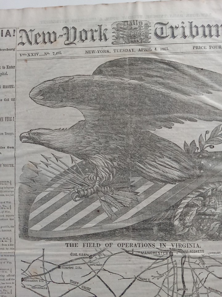 April 4, 1865 - Civil War - Fall Of Richmond - Key Graphic New York ...