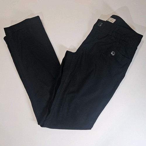 Old Navy Chino Pants Womens Size 4 Regular Black Lowest Rise Straight ...
