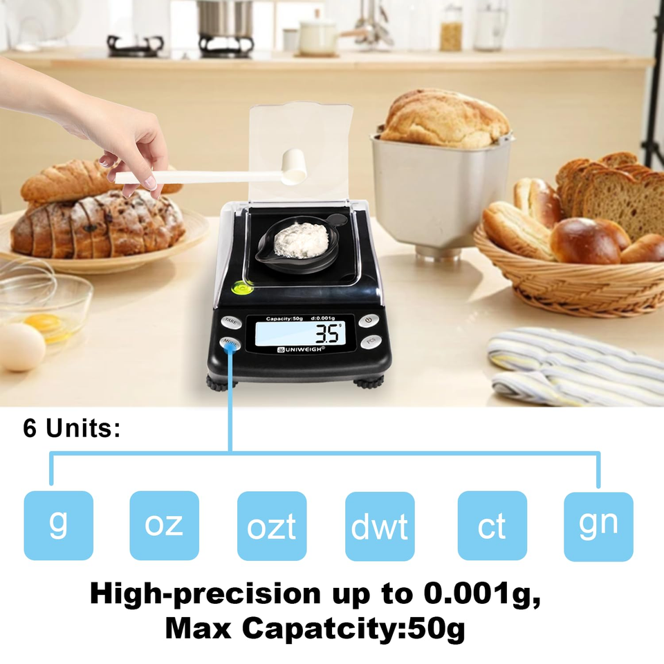 Digital Milligram Scale Accurate 0.001G/50G,Precision Mg Scale for ...
