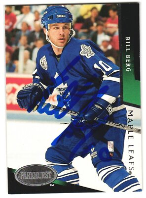 Bill Berg Autographed 1993 Parkhurst Card #472 Toronto Maple Leafs | eBay