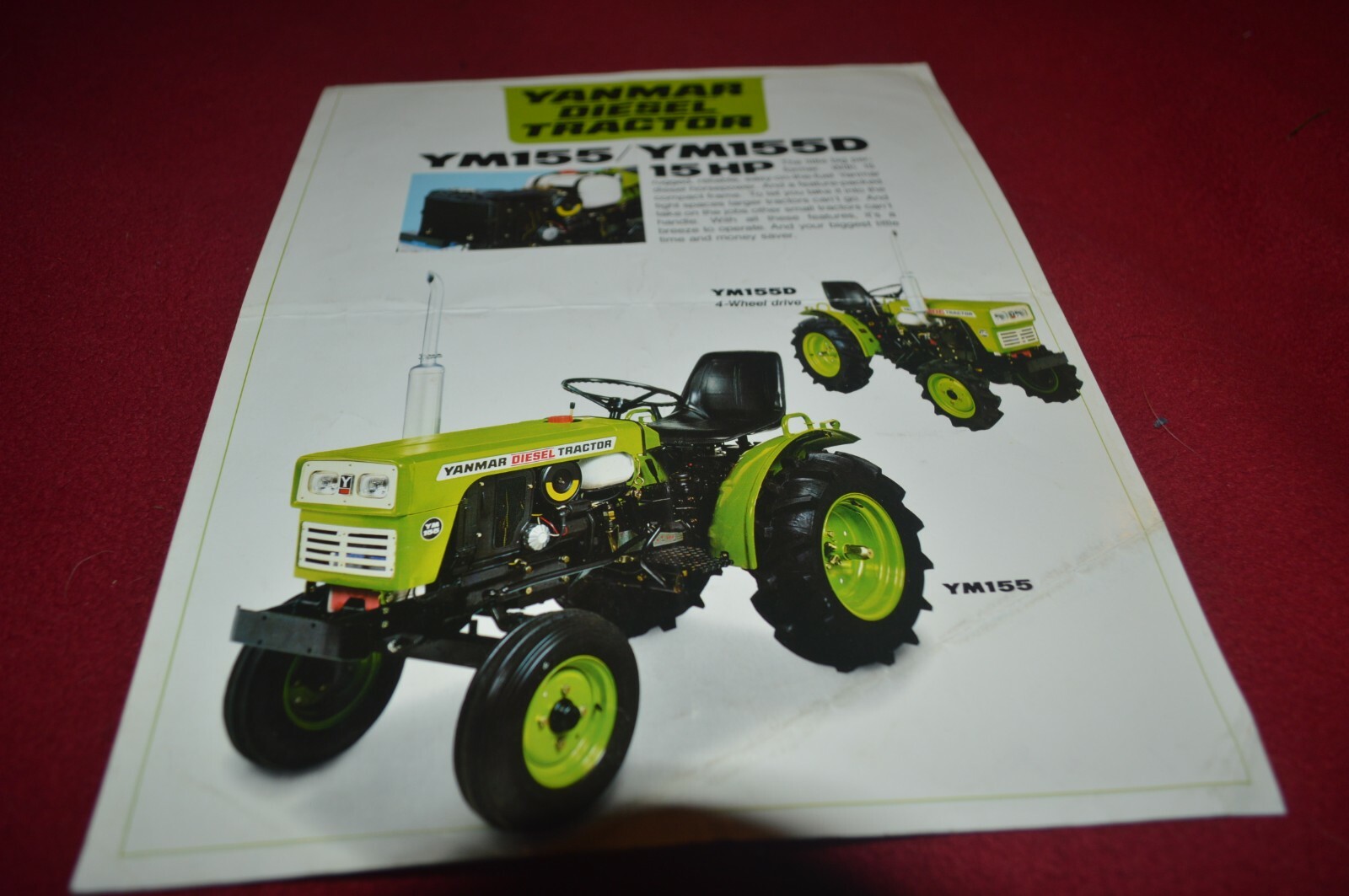 Yanmar YM155 YM155D Tractor Dealer's Brochure AMIL15 ver2 | eBay
