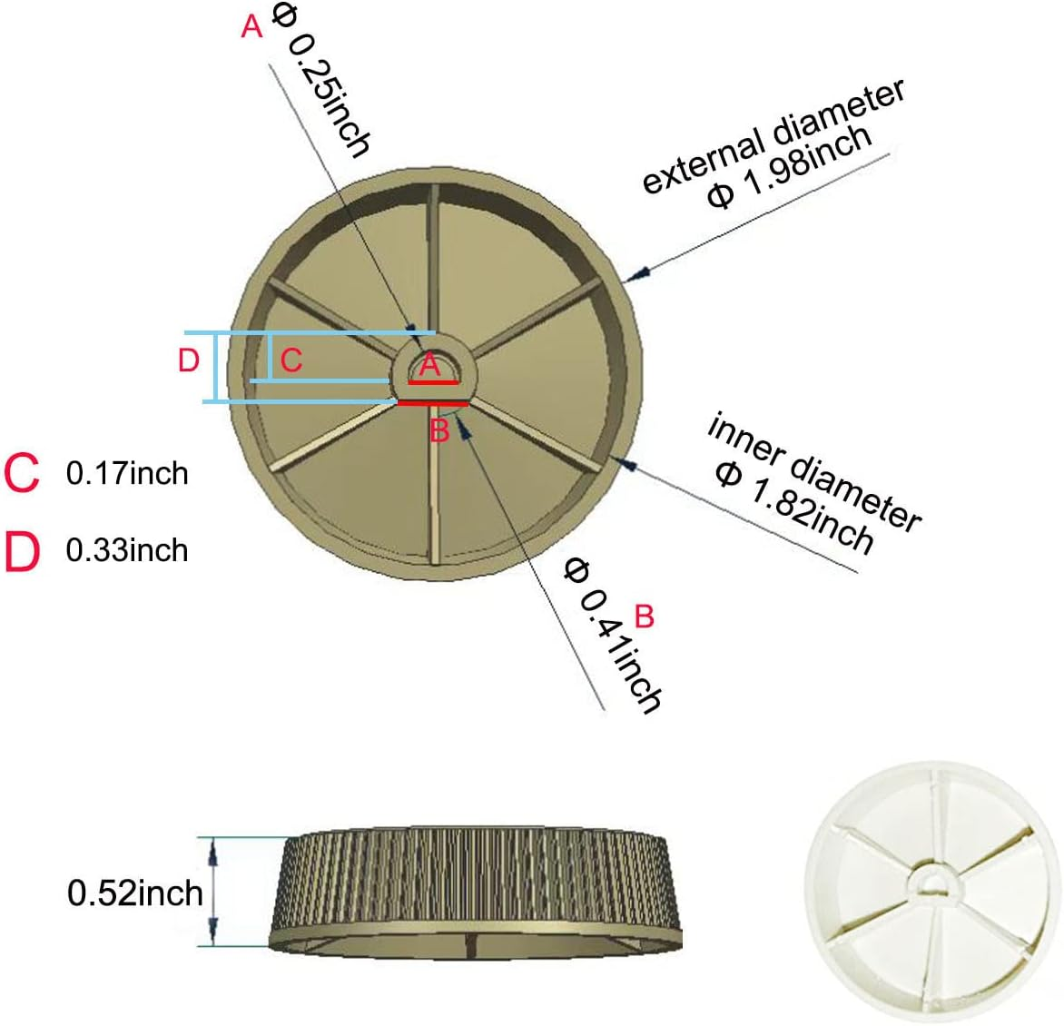 2PCS Baseboard Heater Thermostat Temperature Control Dial Knob ...