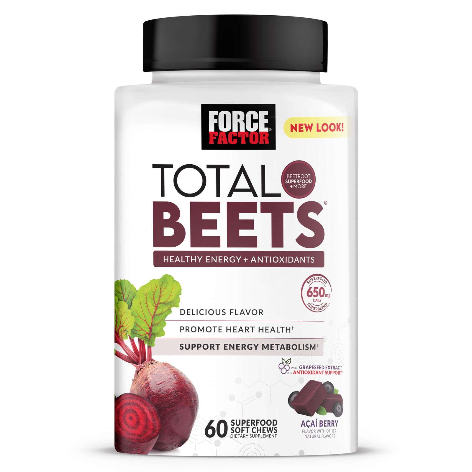 Force Factor Total Beets Soft Chews with Beetroot Supplement, 60 Chews 818594015450 | eBay