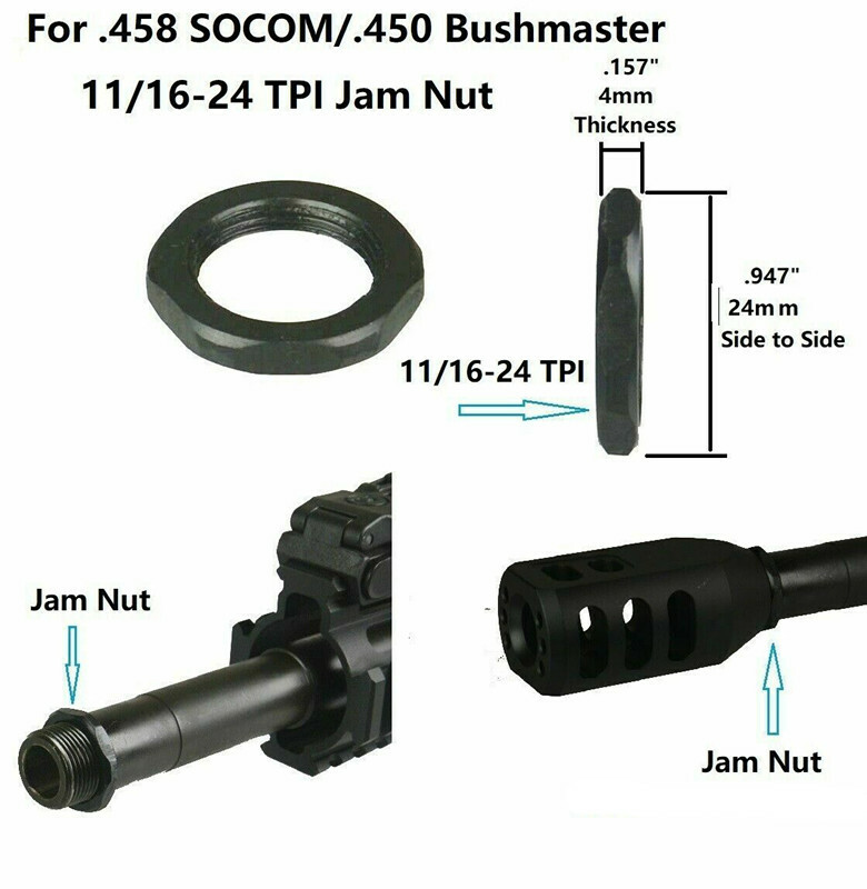 11/16x24 TPI .450 Bushmaster Competition Tanker Muzzle Brake, 11/16-24 ...