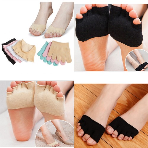 Newly Design Invisible Non Slip Toe Socks Half Grip Heel Five Finger ...