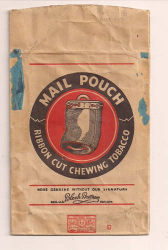 1940s ? Empty MAIL POUCH Chewing Tobacco Bag Package | eBay