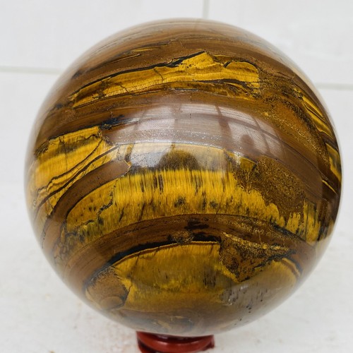 TOP tiger's eye ball quartz crystals sphere gem reiki healing 1760g ...
