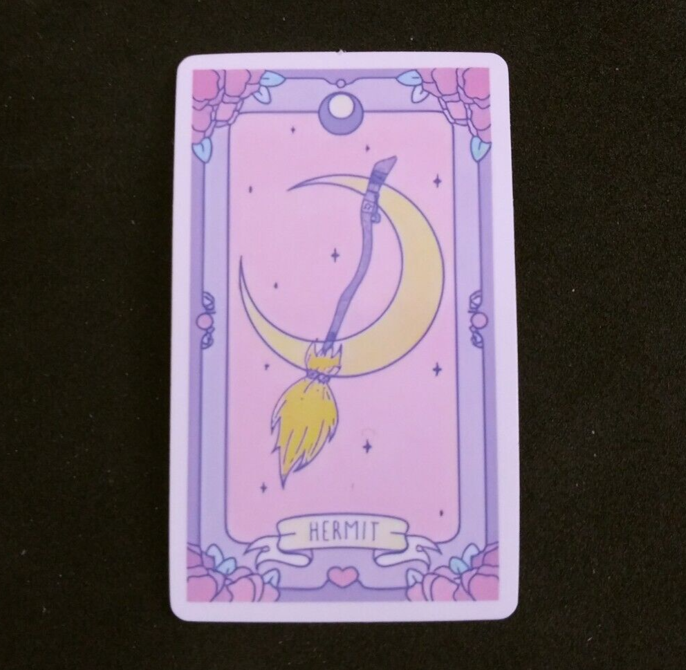 The Hermit Cartoon Astrology Tarot Card Sticker 2.5" x 1.5" | eBay