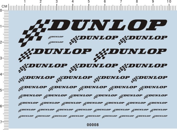 decals DUNLOP for different scales (black) 00008 | eBay
